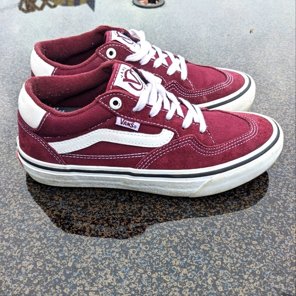 Vans | Shoes | Vans Rowan Pro Us Mens 65 Rare Burgundy And White Pop ...